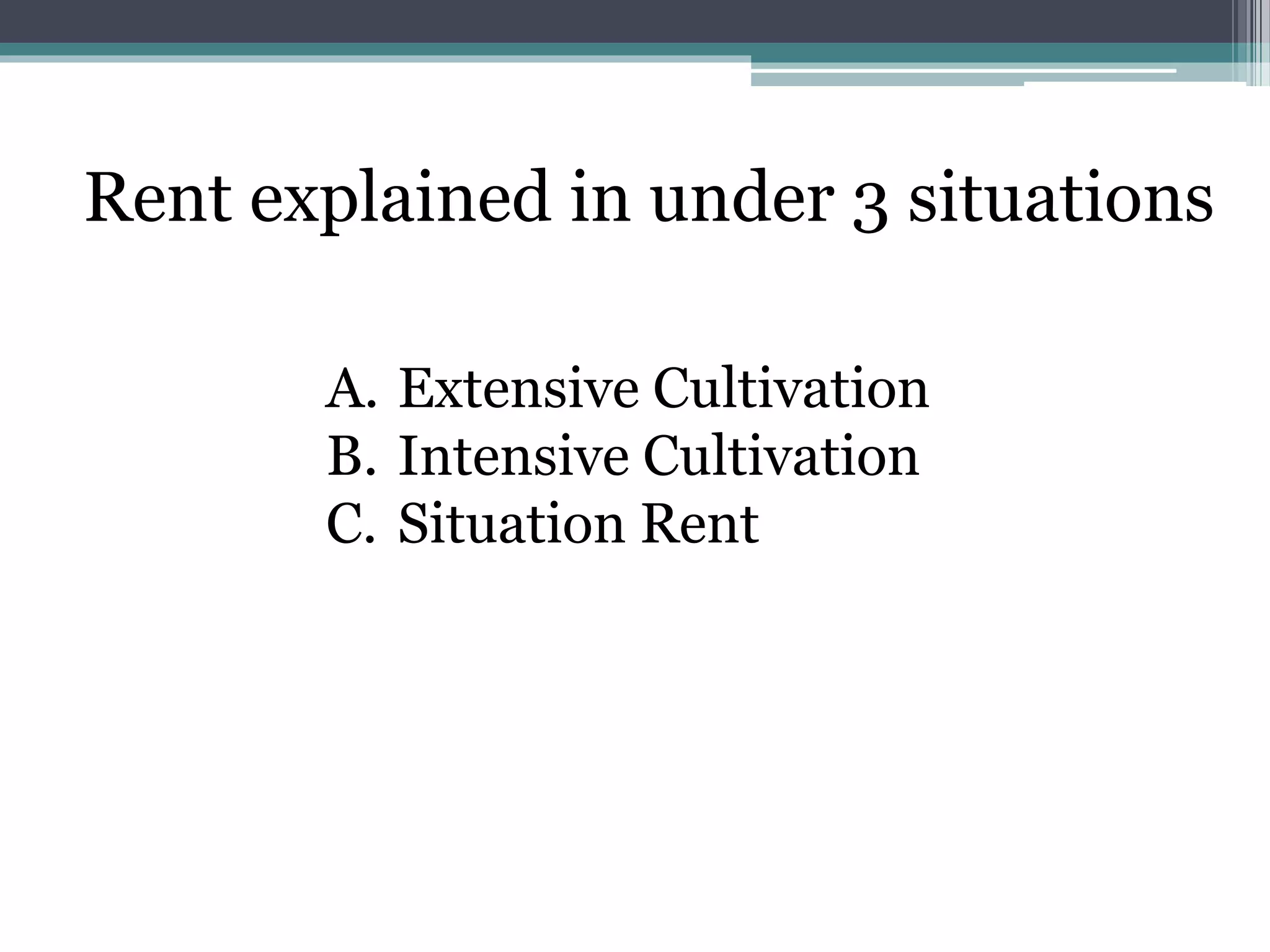 Theory of Rent | PPTX