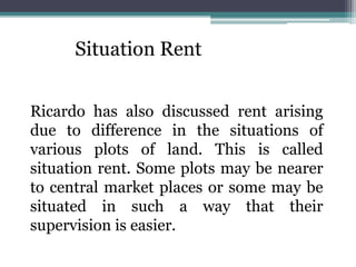 Theory of Rent | PPTX