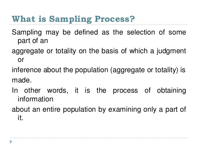 Theory of sampling