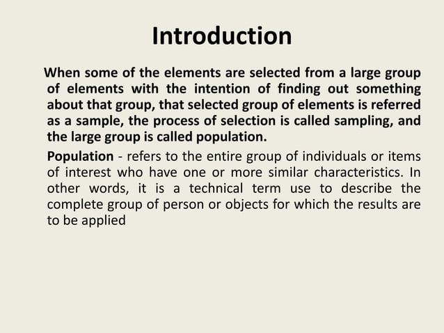 Theory of sampling | PPT