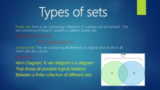 Theory of sets | PPTX