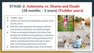 Theory of Social and Emotional development by Erickson- Concept and ...