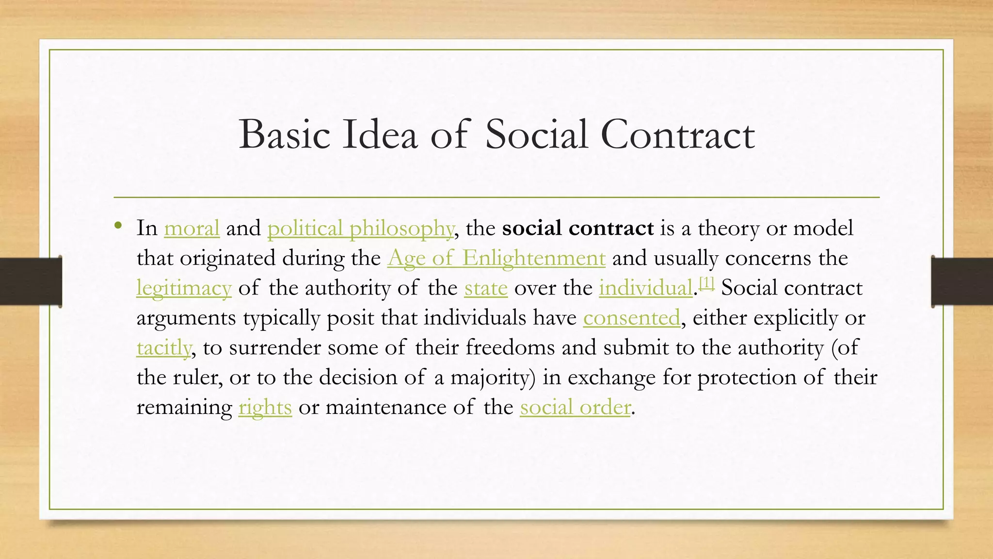 Theory of social contract | PPTX