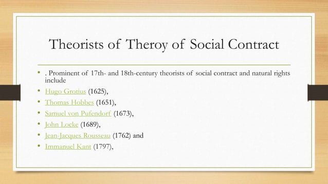 Theory of social contract | PPTX | Law