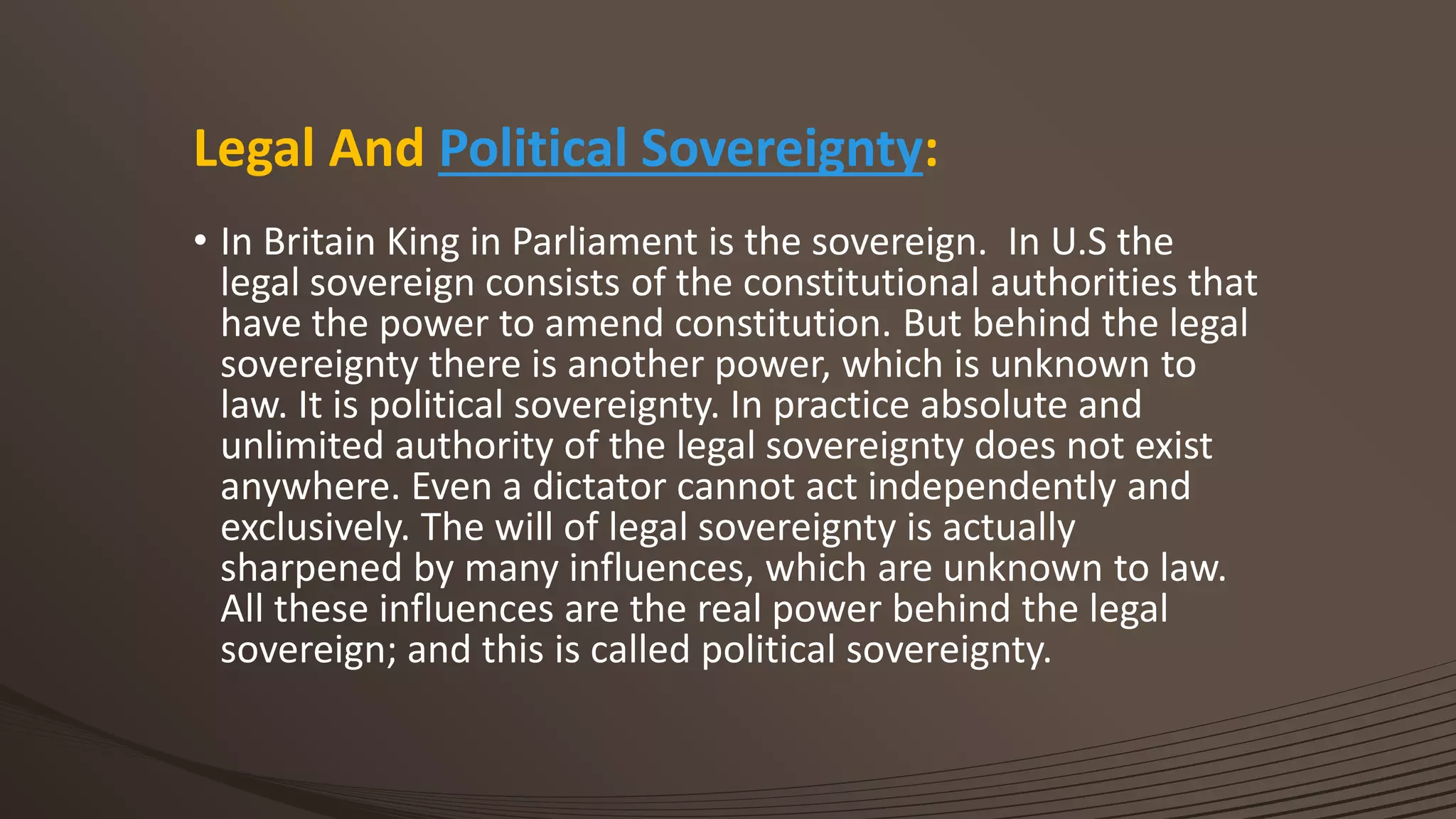 Theory of sovereignty | PPTX