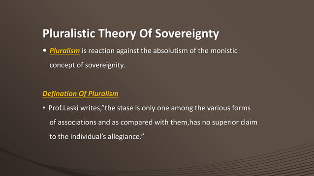 Theory of sovereignty | PPTX