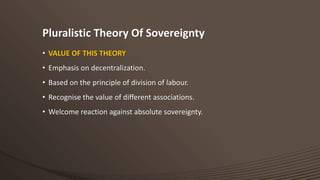 Theory of sovereignty | PPTX