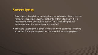 Theory of sovereignty | PPTX