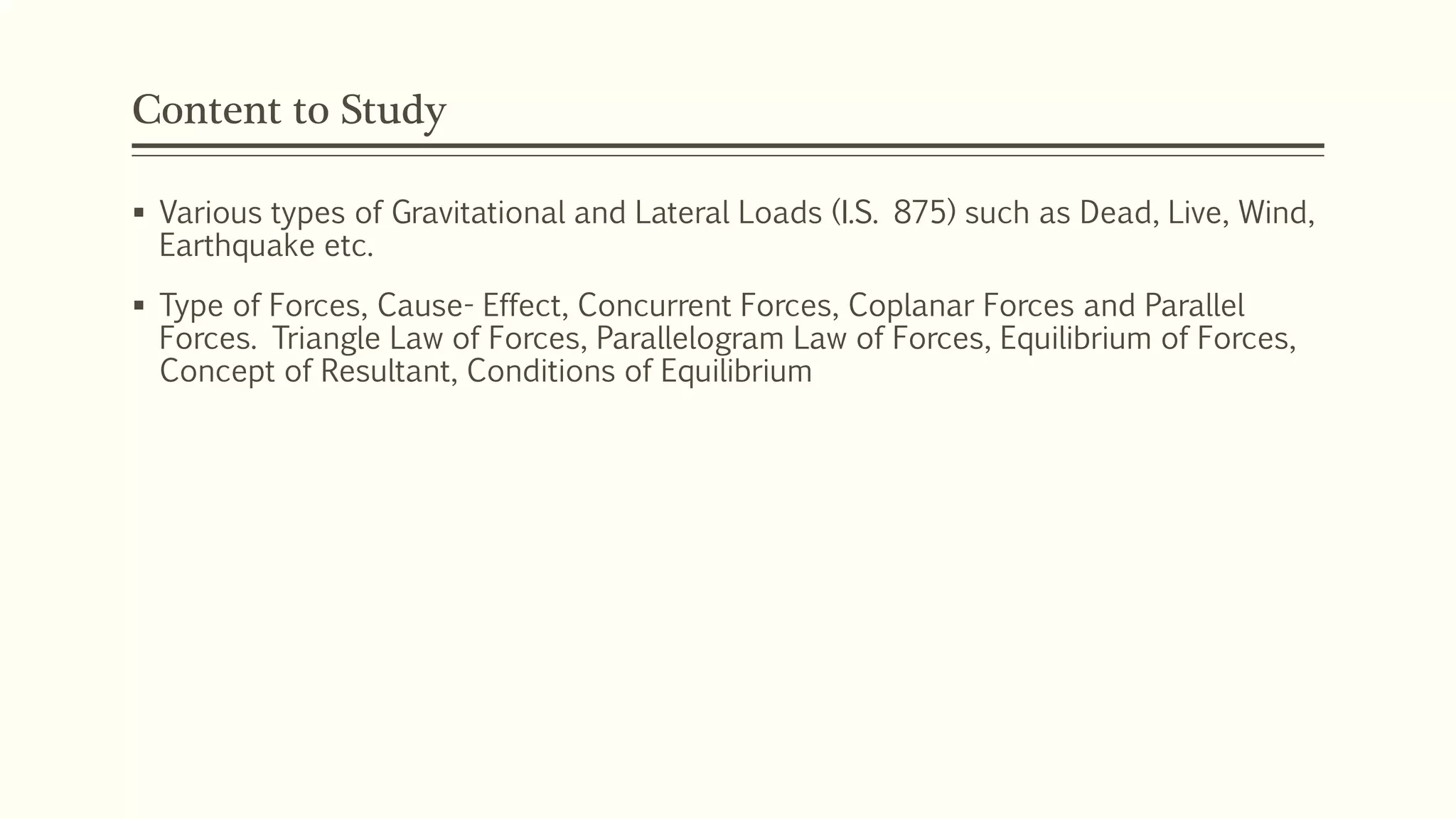 Types of Gravitational Loads And Forces | PPTX