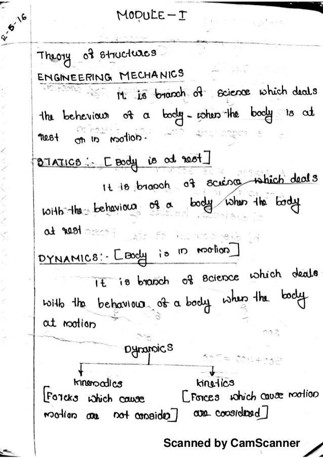 Theory of structures I - STUDENT NOTE BOOK (Polytechnics Revision 201…