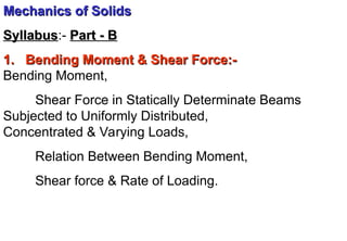theory of structures (CE4G) Direct and Bending Stresses.ppt