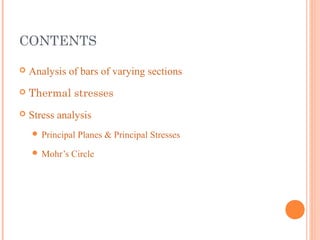 Theory of structures I module 1 | PPT