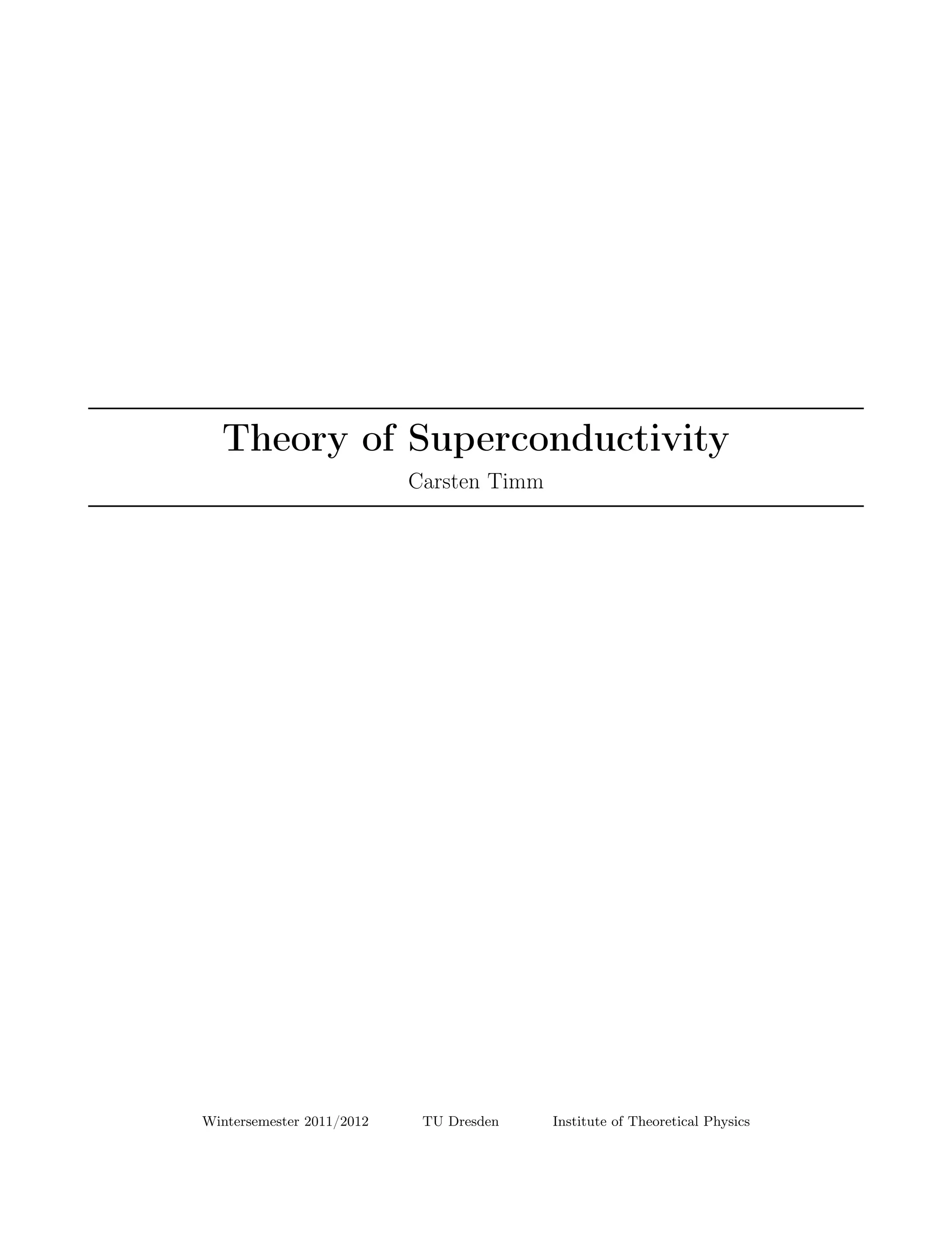 Theory of superconductivity | PDF