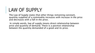 Theory of supply | PPTX