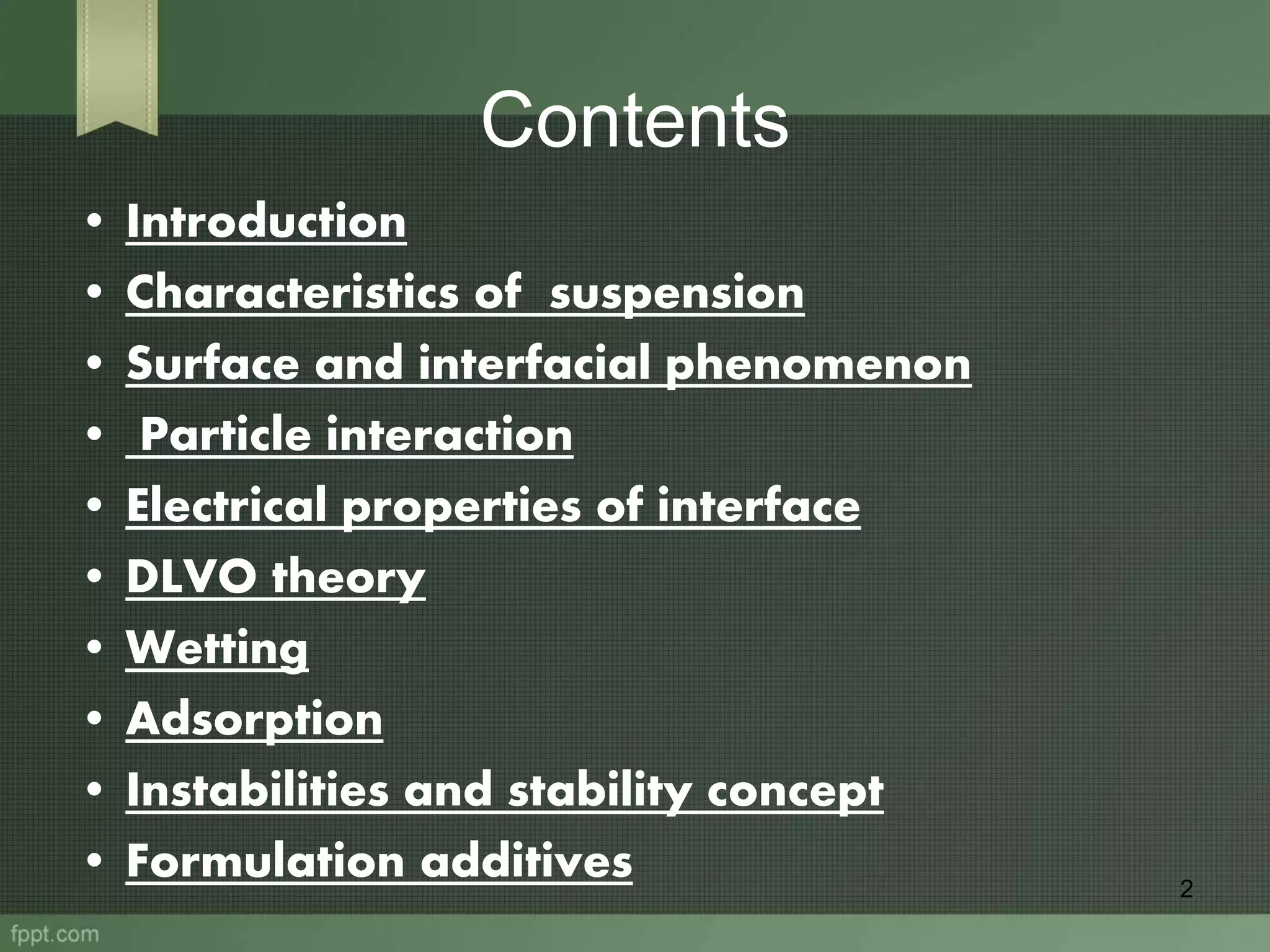 Theory of suspension | PPT