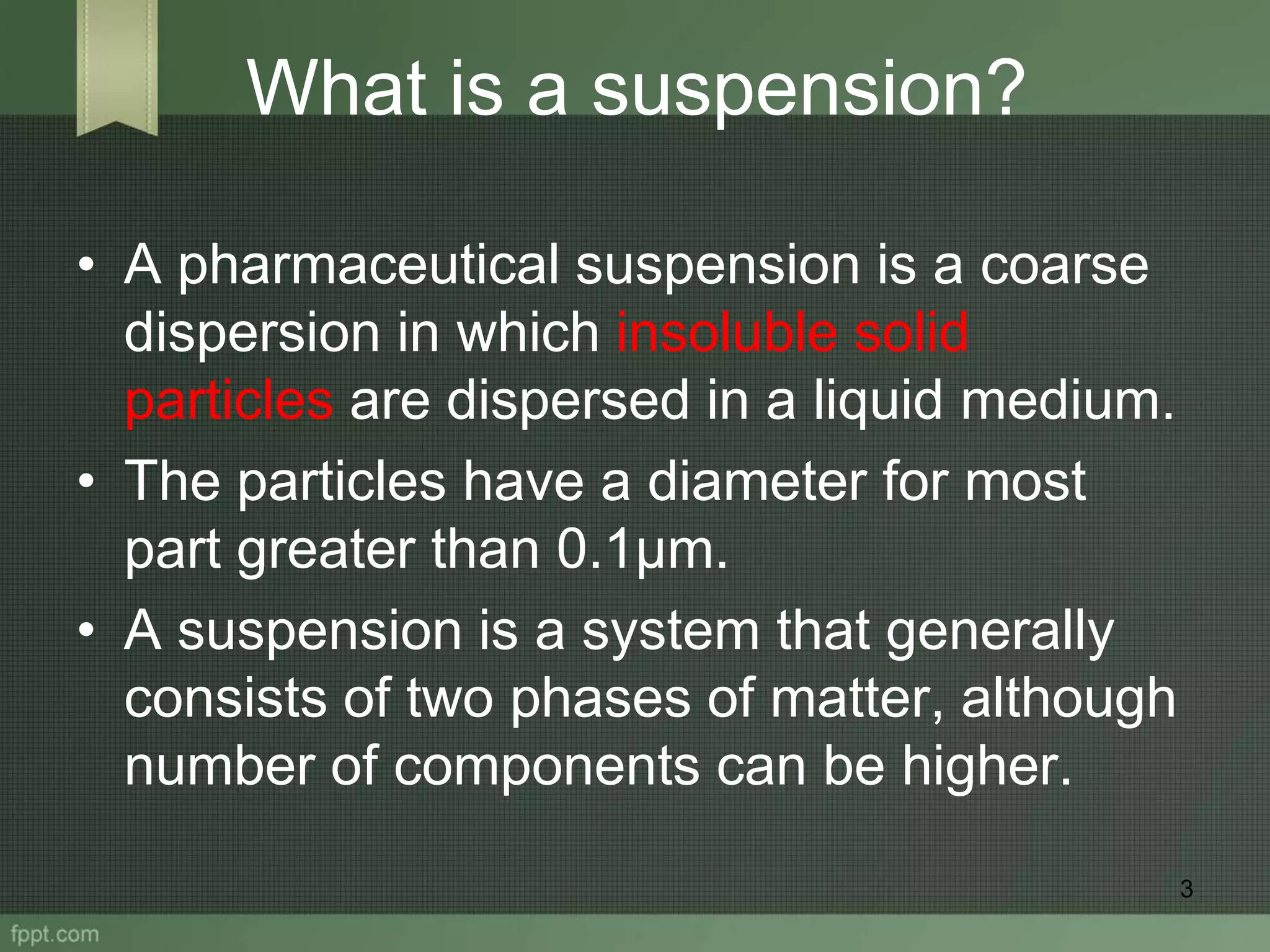 Theory of suspension | PPT