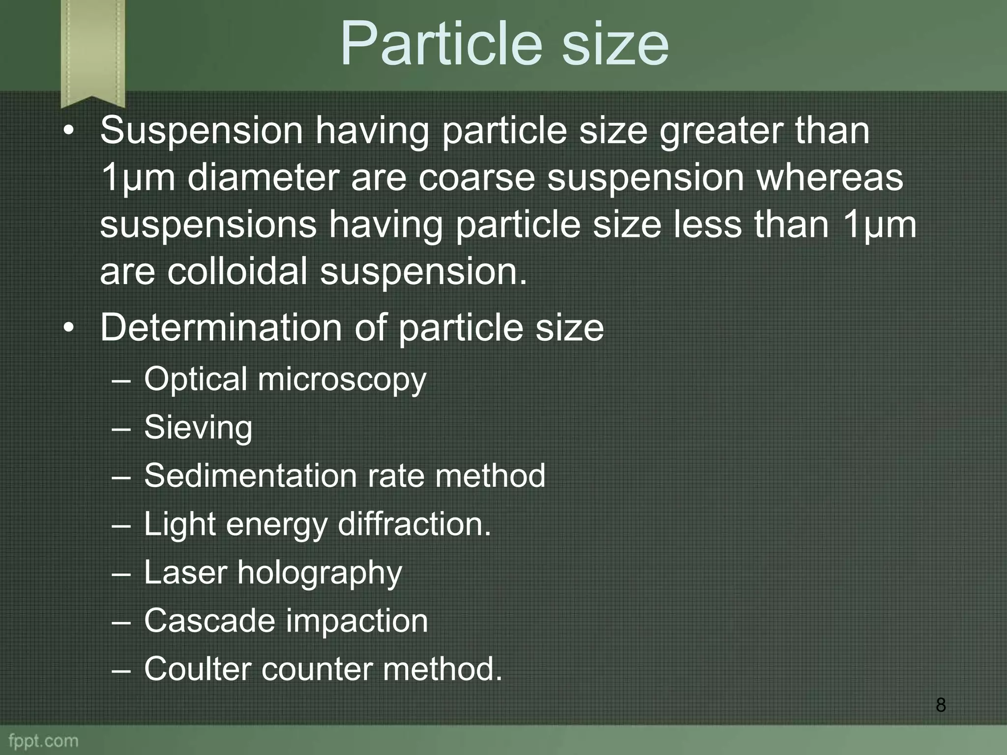 Theory of suspension | PPT