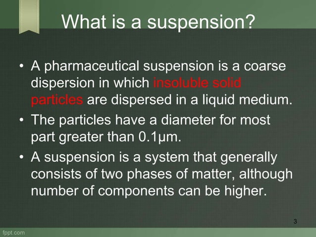 Theory of suspension | PPT