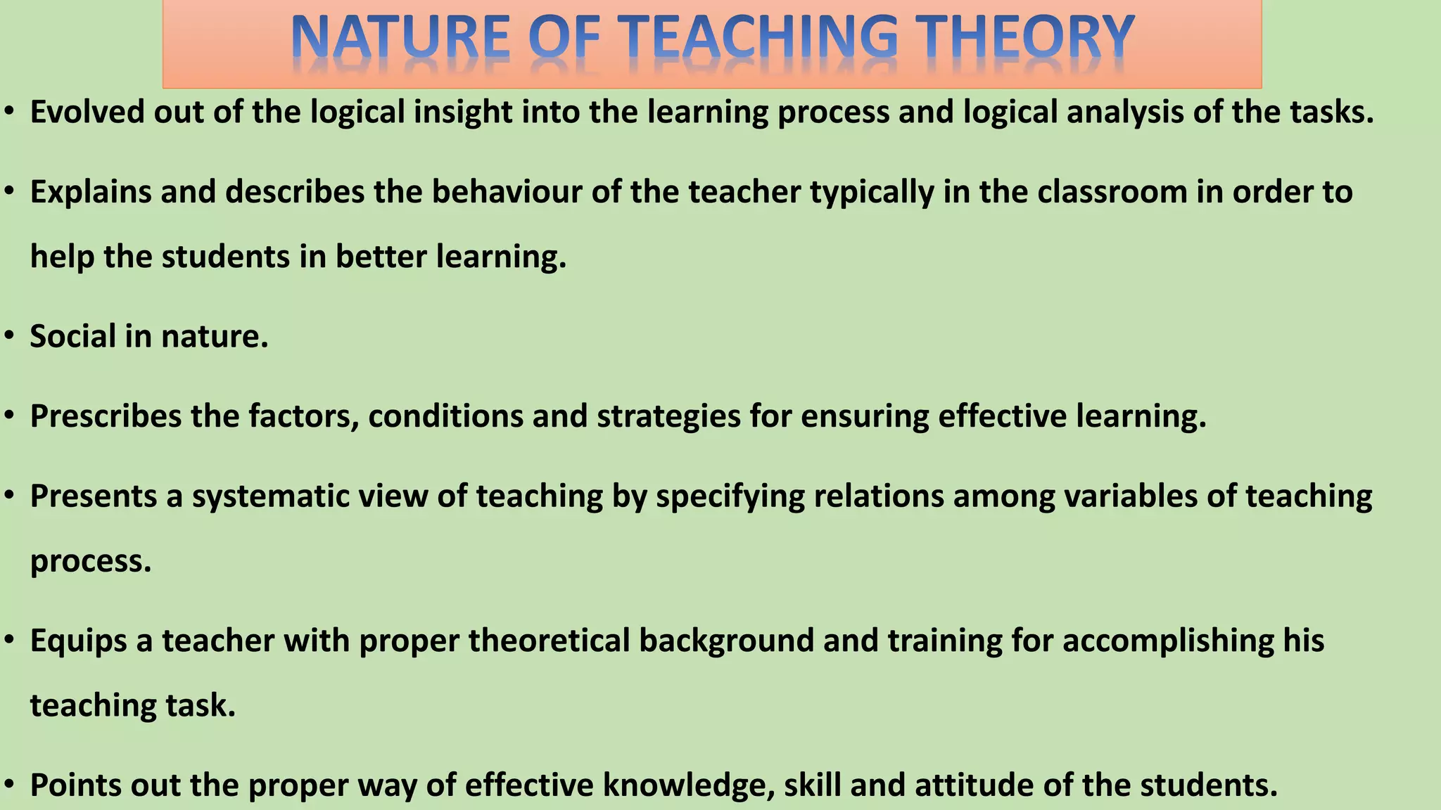 THEORY OF TEACHING AND LEARNING.pptx
