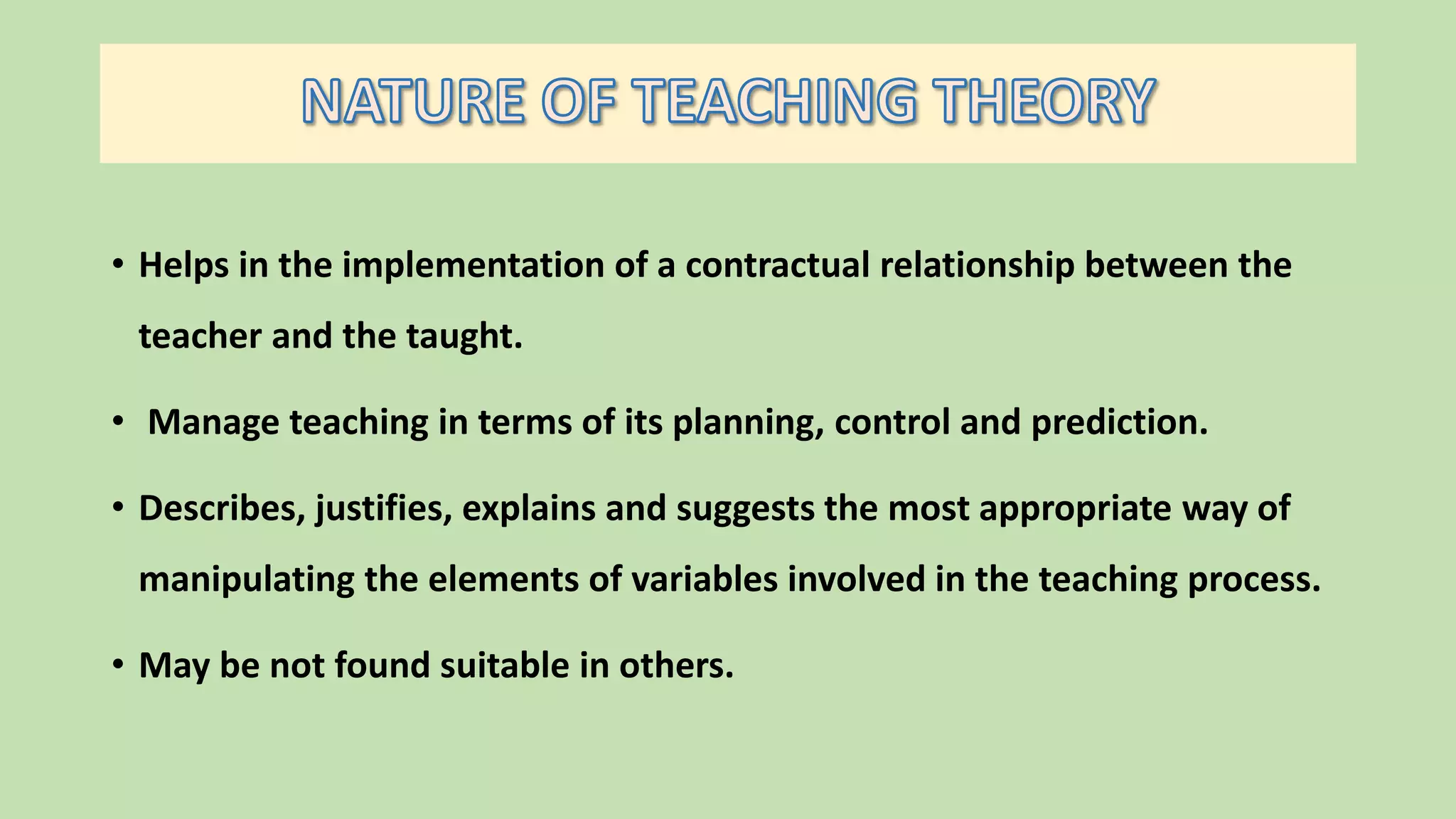THEORY OF TEACHING AND LEARNING.pptx