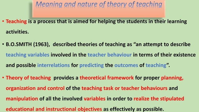 THEORY OF TEACHING AND LEARNING.pptx