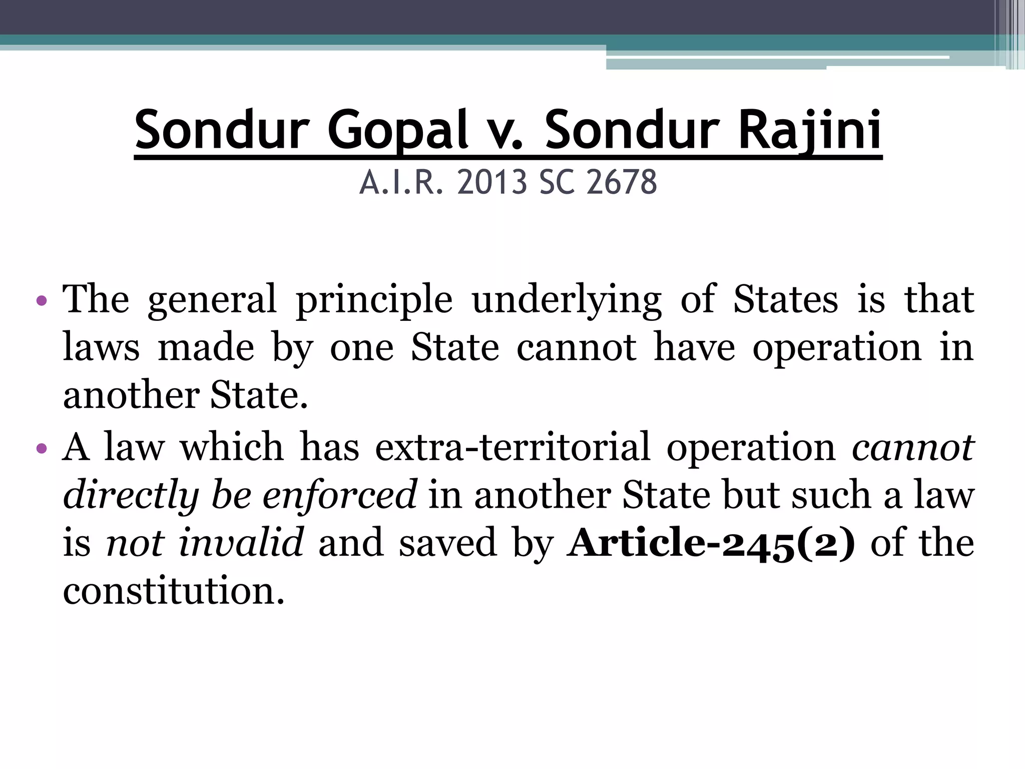 Theory of territorial nexus | PPTX