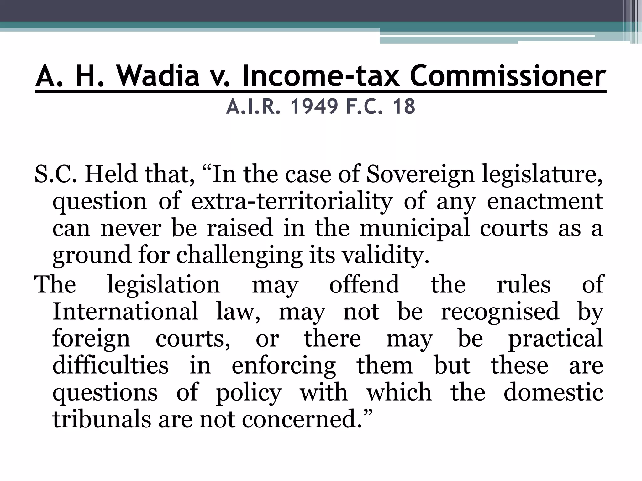 Theory of territorial nexus | PPTX