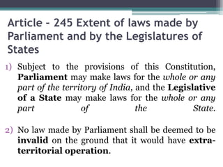 Theory of territorial nexus | PPTX