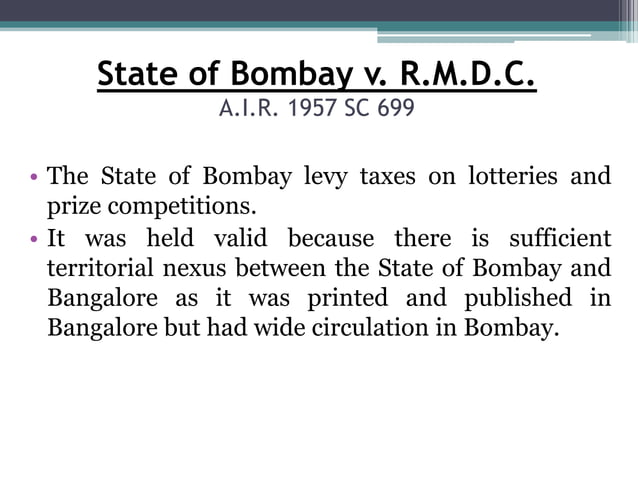 Theory of territorial nexus | PPTX