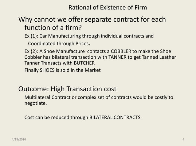 Theory Of The Firm Lecture Notes Economics Pptx Business Accounting And Finance Business