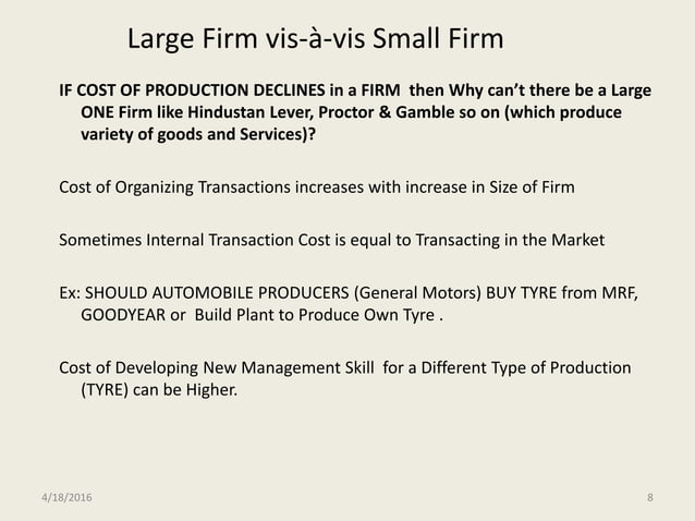 Theory of the Firm Lecture Notes (Economics) | PPTX | Business ...