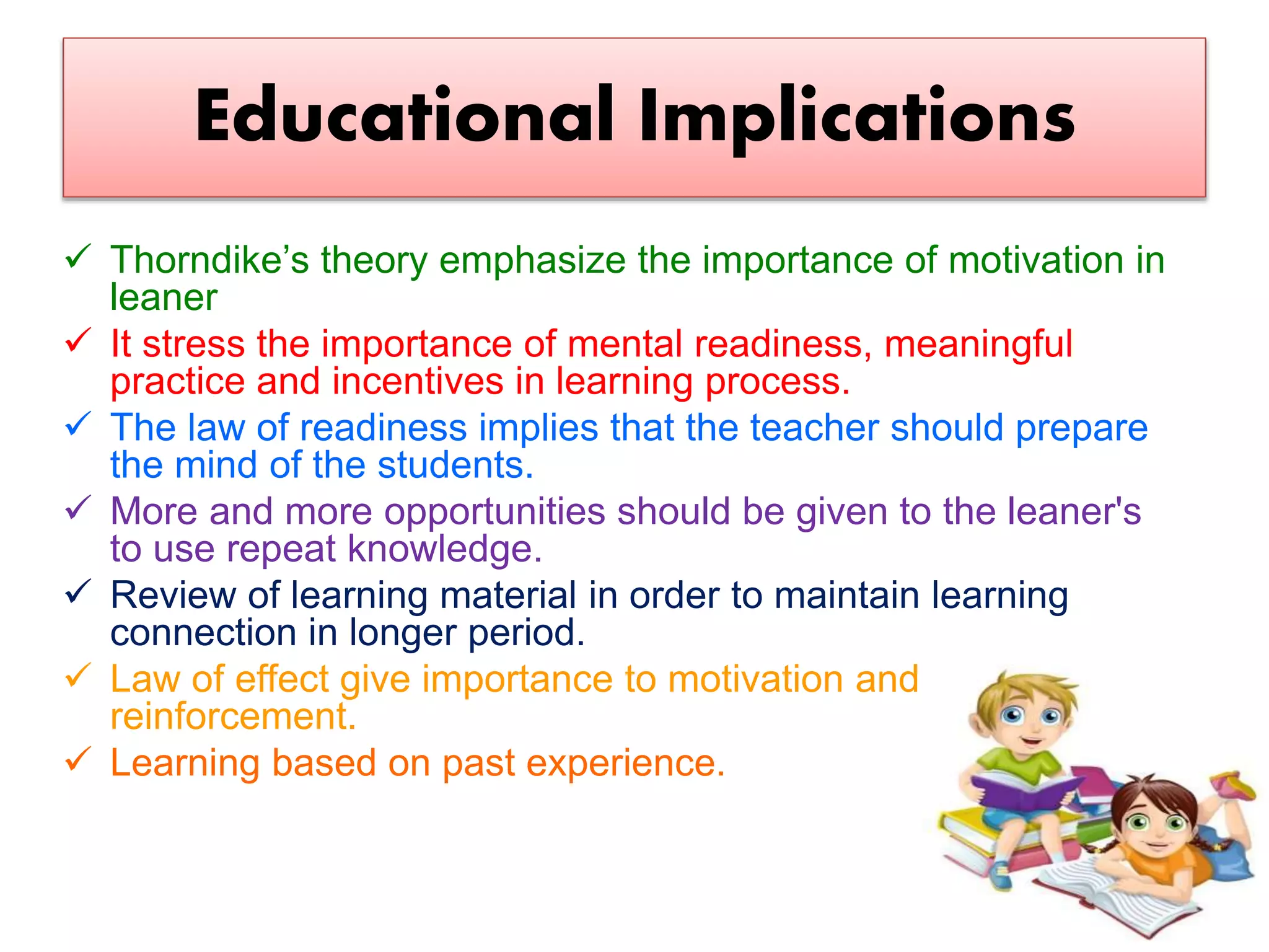 Theory of Thorndike - Learning Theory | PPTX