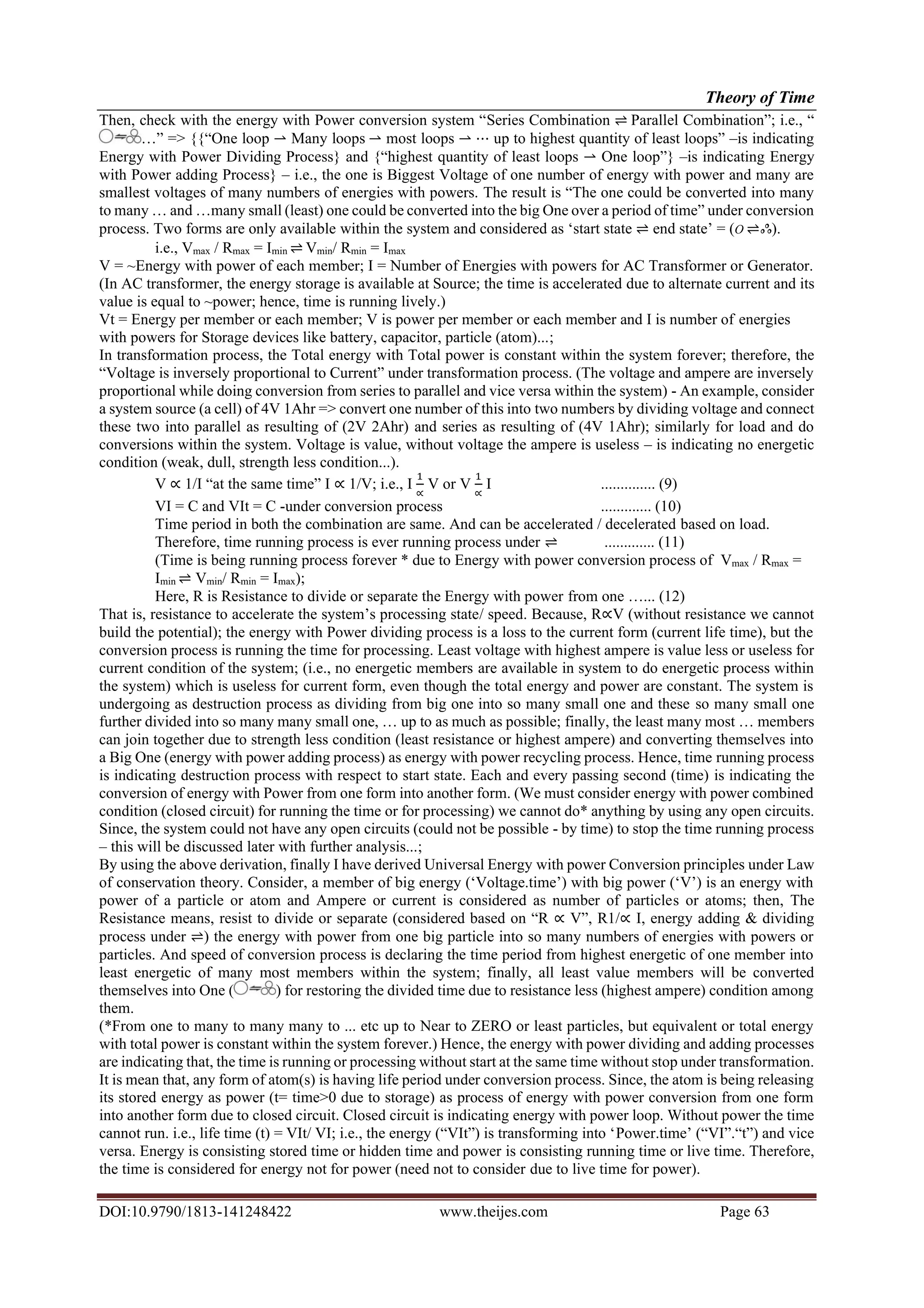 Theory of Time 2025 (Universal Theory for Everything) Ramkumar K | PDF