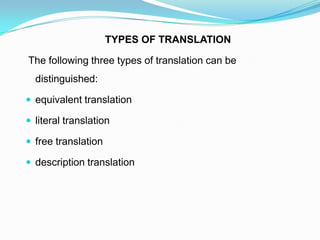 Theory of translation2013 | PPTX