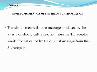 Theory of translation2013 | PPTX