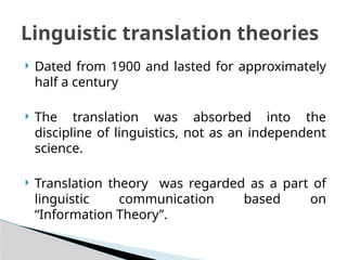 Theory of translation and Brief overview of translation studies.pptx