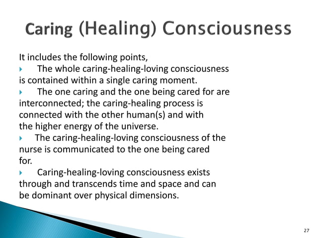 Theory of transpersonal caring (jean watson )... | PDF