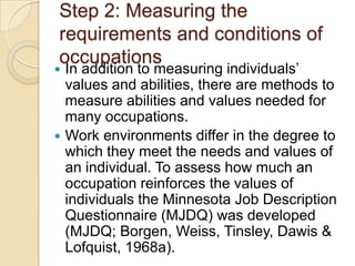 Theory of work adjustment | PPTX