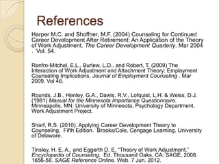 Theory of work adjustment | PPTX