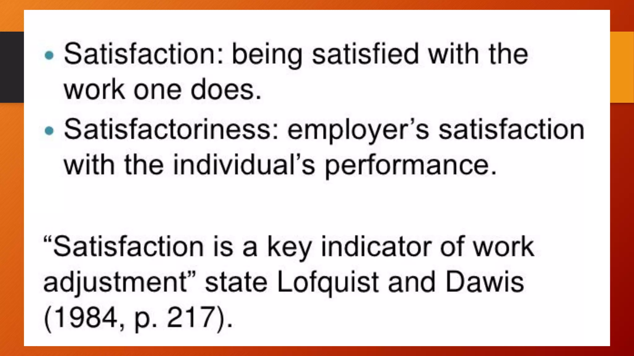 Theory of work adjustment | PDF