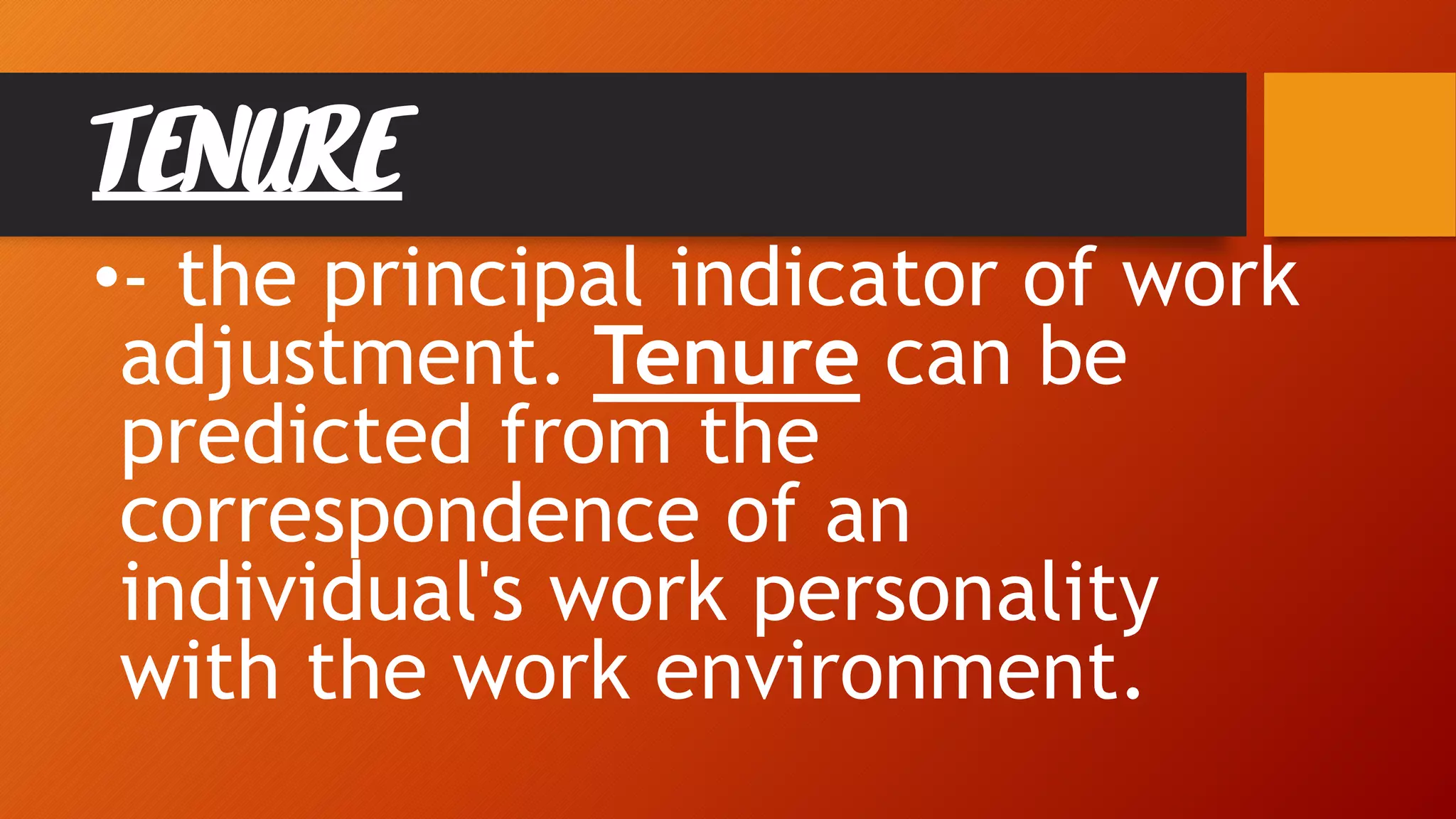 Theory of work adjustment | PDF