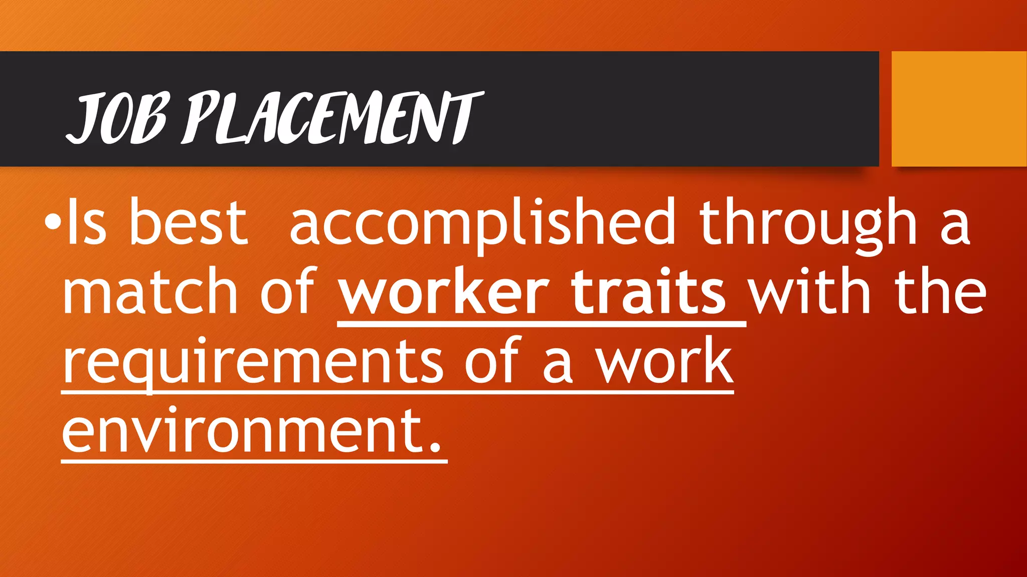 Theory of work adjustment | PDF