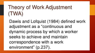 Theory of work adjustment | PDF