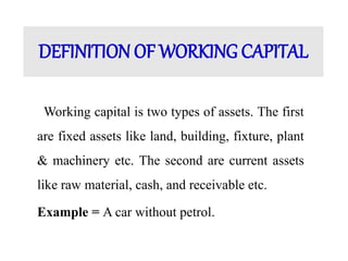 Theory of working capital | PPTX