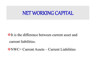 Theory of working capital | PPTX