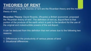 CBSMS Theory on rent and wages | PPT