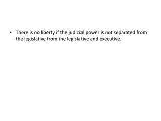 Theory on principle of separation of powers | PPTX
