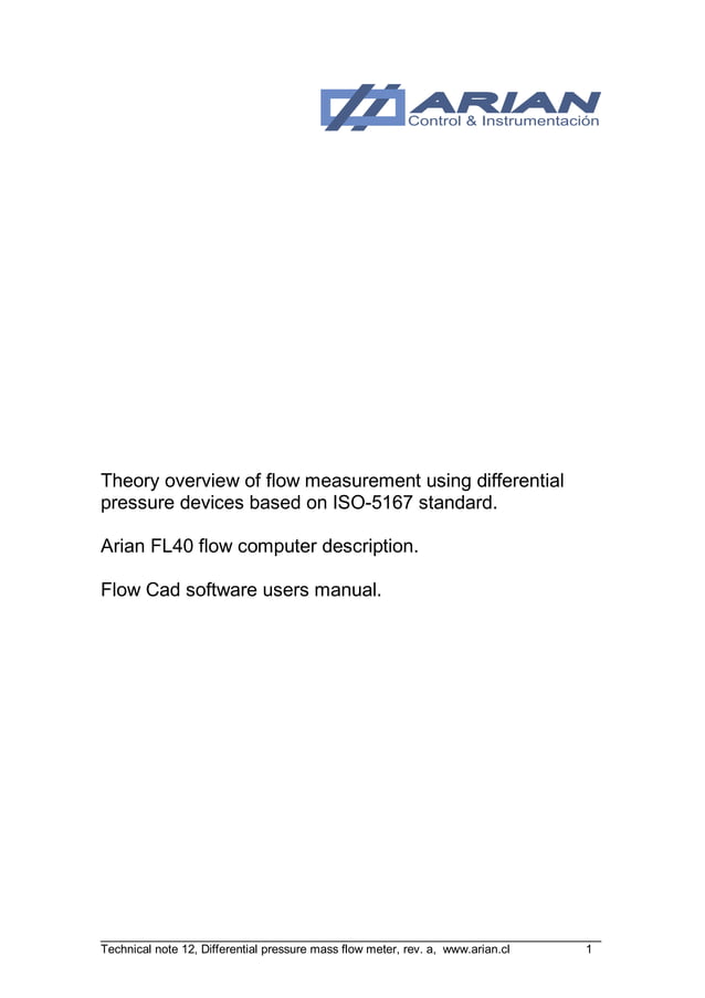 Theory overview of flow measurement using differential pressure device ...