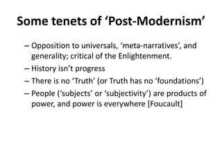 Post Postmodernism