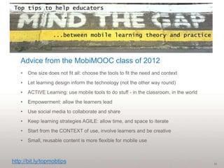 Mobile Learning tips for teachers (the gap between theory and practice ...